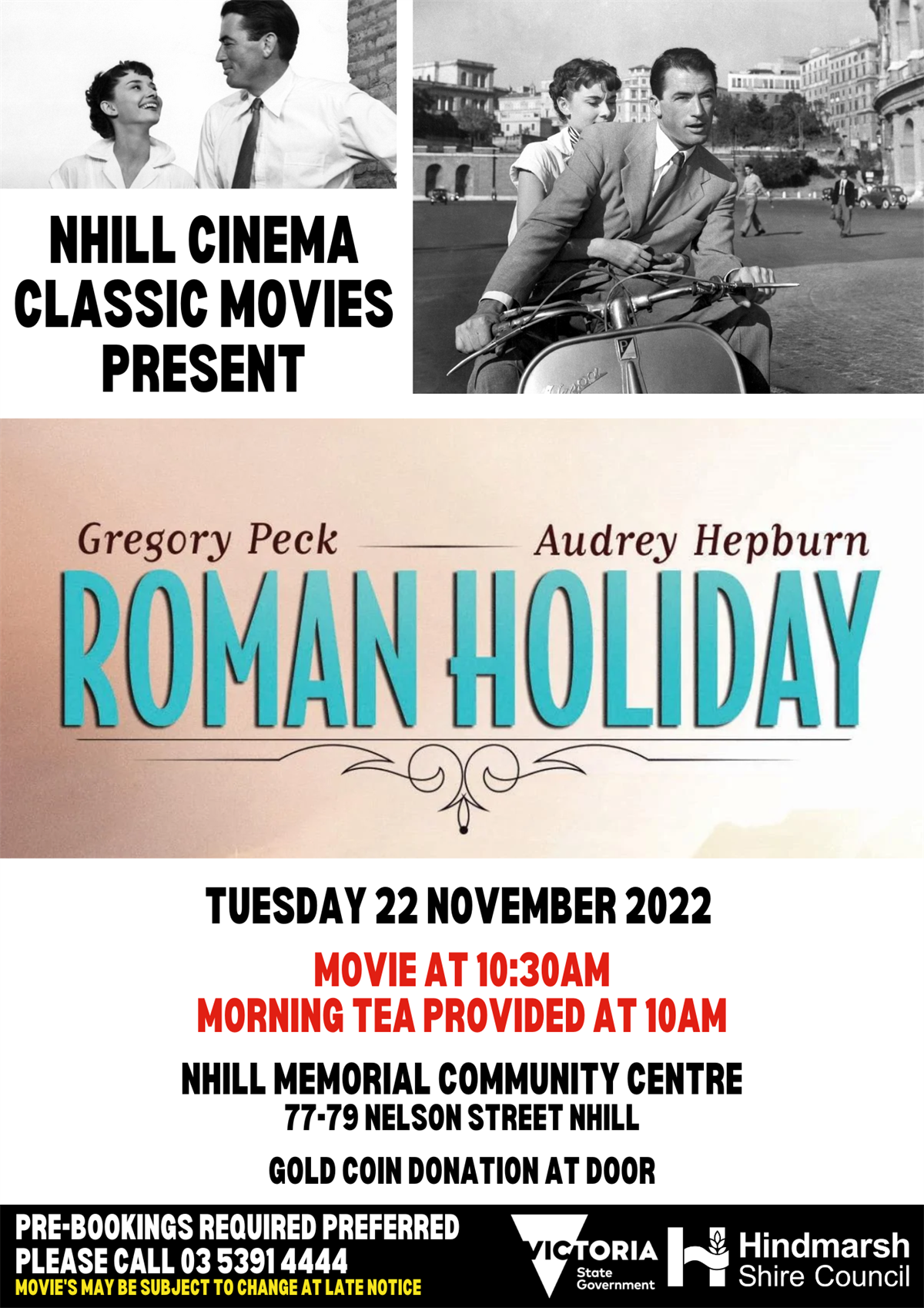 Classic Movie - Roman Holiday Hindmarsh Shire Council