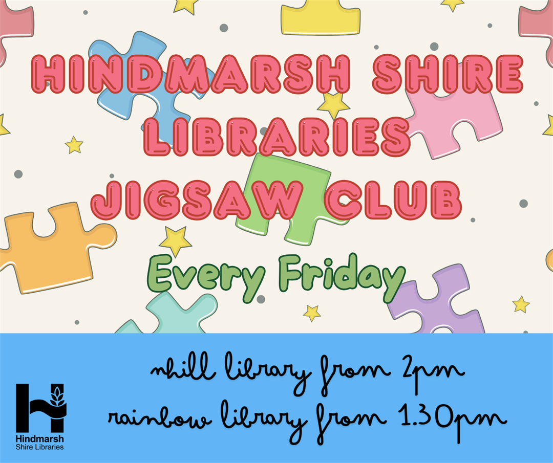 Jigsaw Club at the Rainbow Library Hindmarsh Shire Council